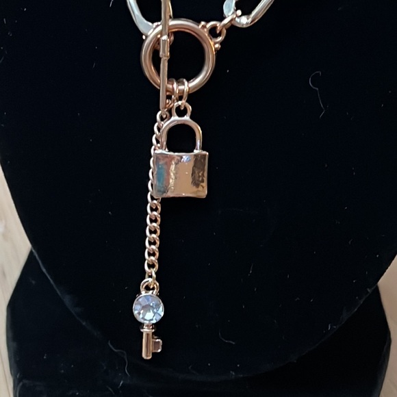 Jewelry | Gold Tone Lock And Key Necklace | Poshmark